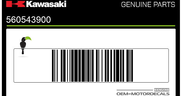 KAWASAKI Side cowling decal - 560543900 56054-3900