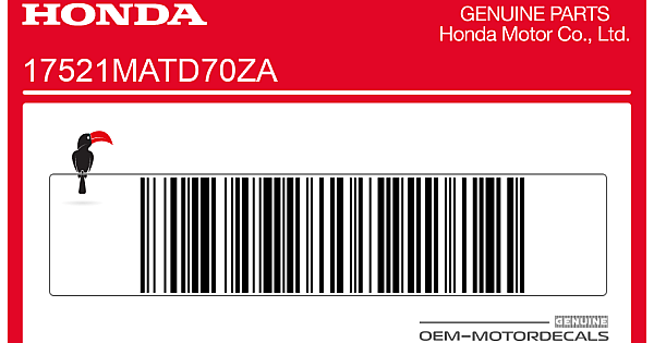 Honda Tank Decal, Right Side - 17521MATD70ZA