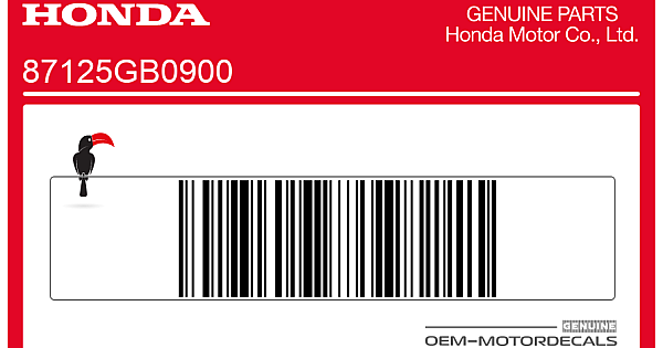 HONDA Etiqueta de precaución - 87125GB0900 87125-GB0-900