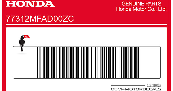 Honda Pegatina Colin - 77312MFAD00ZC