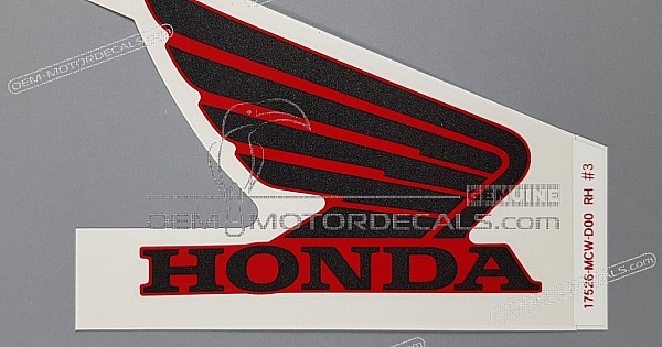 Honda Tank Decal, Right Side - 17526MCWD00ZC