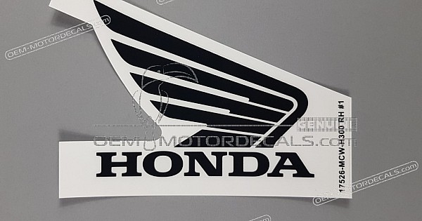 HONDA Tank decal, right side - 17526MCWH30ZA 17526-MCW-H30ZA