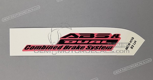 HONDA Front fender decal, left side - 61106MCWH10ZB 61106-MCW-H10ZB