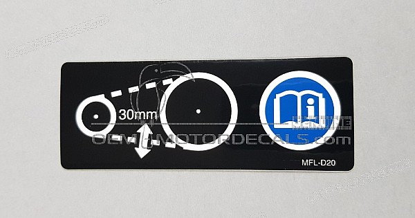 HONDA Caution label, Chain - 87507MFLD20 87507-MFL-D20